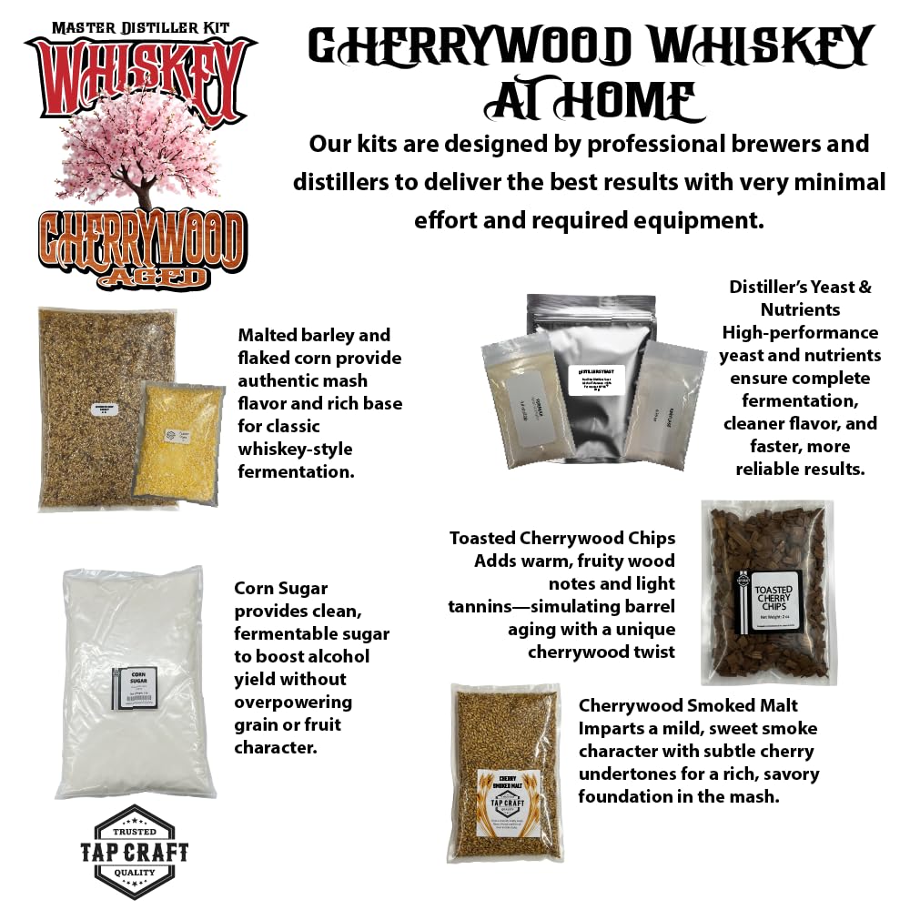 Master Distillers Cherrywood Aged Whiskey Recipe Mash Kit – Home Brew Stuff