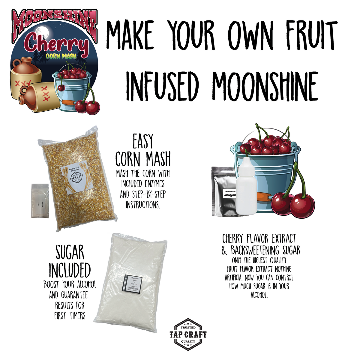 Complete Cherry Moonshine Mash Recipe Kit – Home Brew Stuff