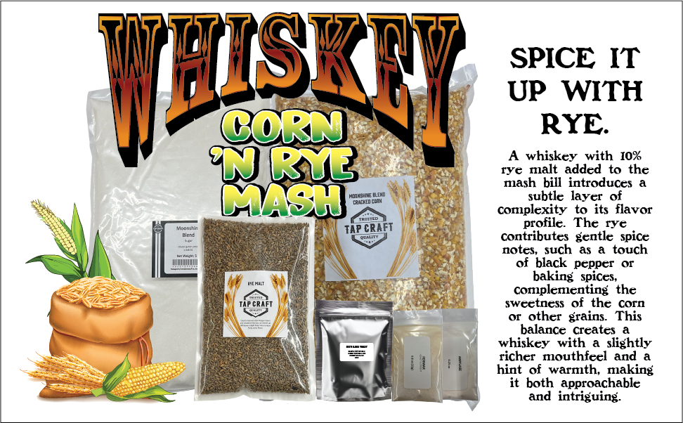 Complete Cracked Corn & Malted Rye Whiskey Mash & Fermentation Kit ...