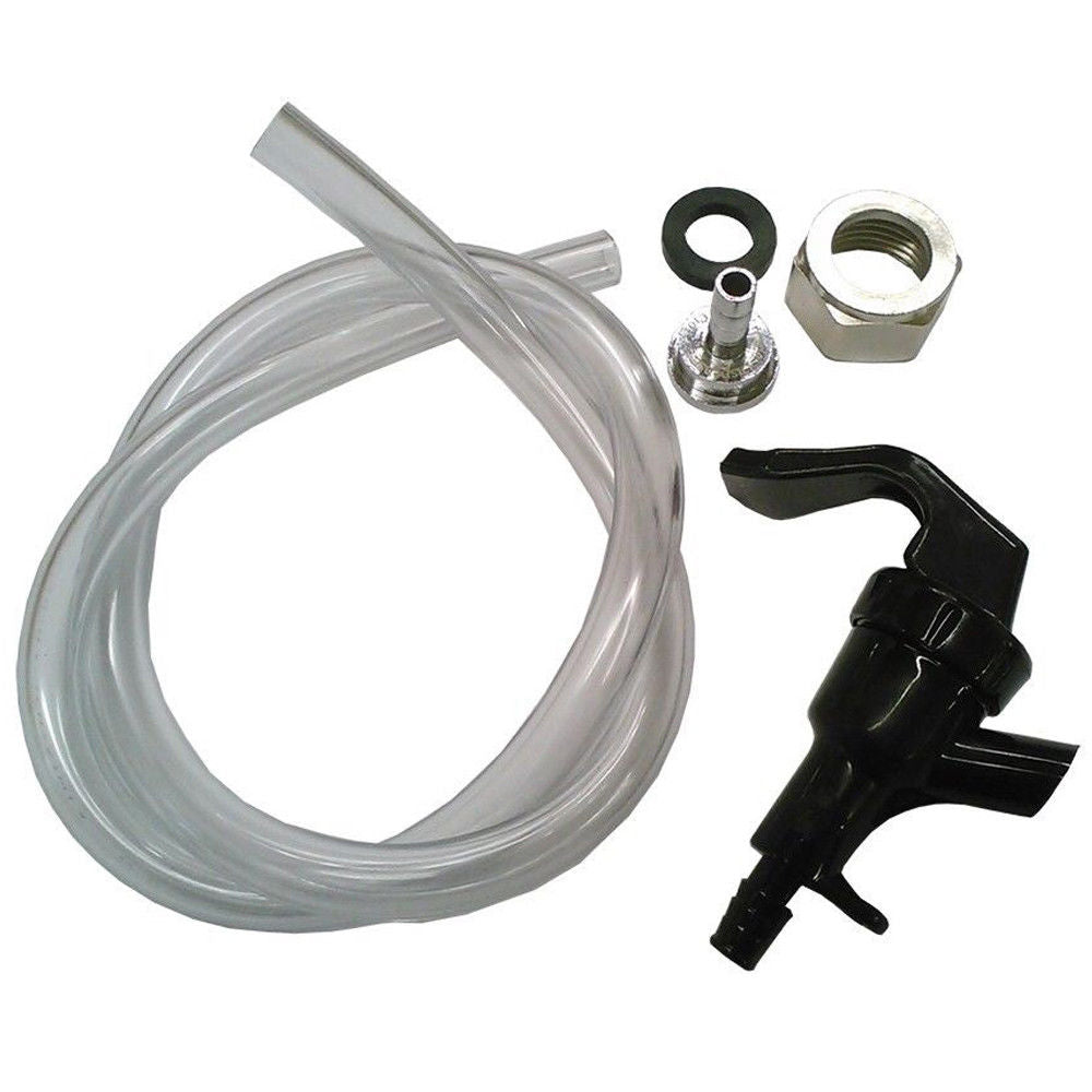Draft Beer line w/ Plastic Faucet Head Kegerator Tap & Hex Nut Assembl ...