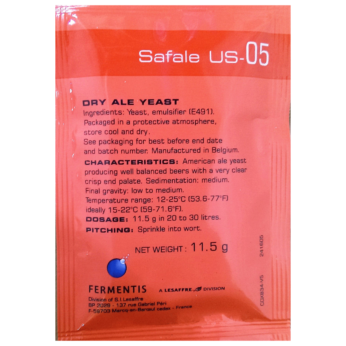 Safale US-05 Dry Ale Yeast – Home Brew Stuff